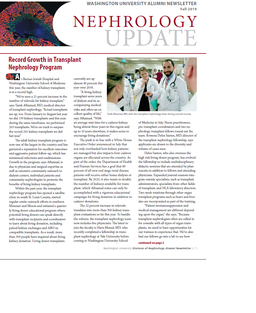 Newsletter - Division of Nephrology