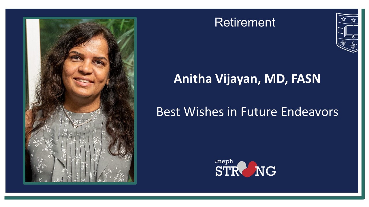WashU Nephrology Says Farewell to Dr. Anitha Vijayan - Division of ...